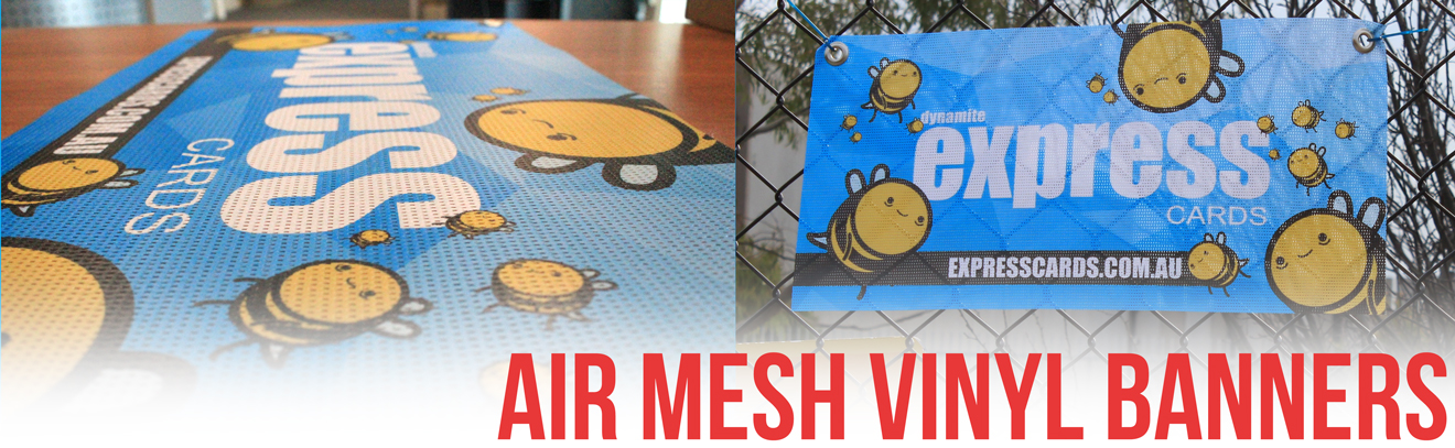 Airmesh vinyl banners in full colour printing supplied to your door